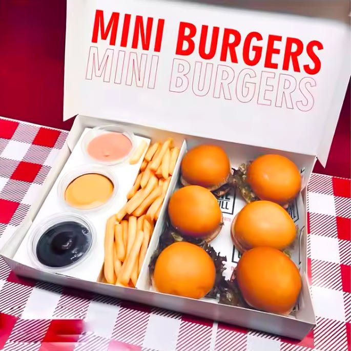 Custom Mini Burger Box Takeaway Fried Chicken Fast Food Paper Packaging ...